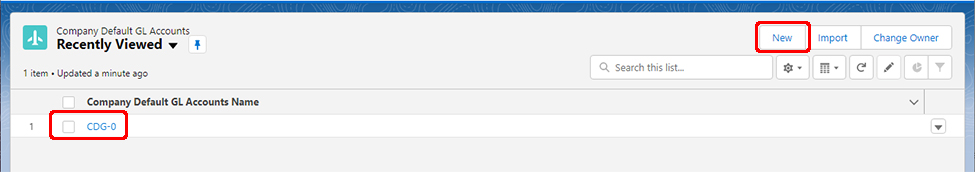 AvSight Default GL Accounts