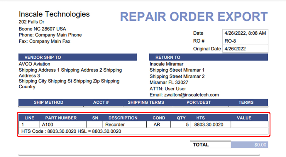 Working with Repair Orders