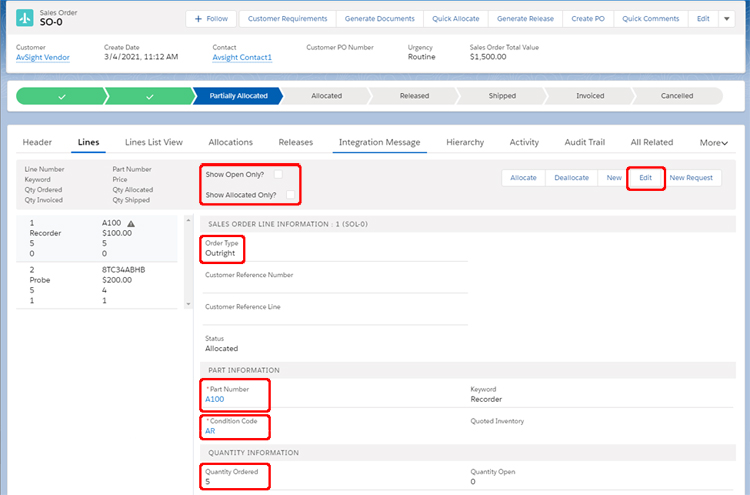 Creating Sales Orders